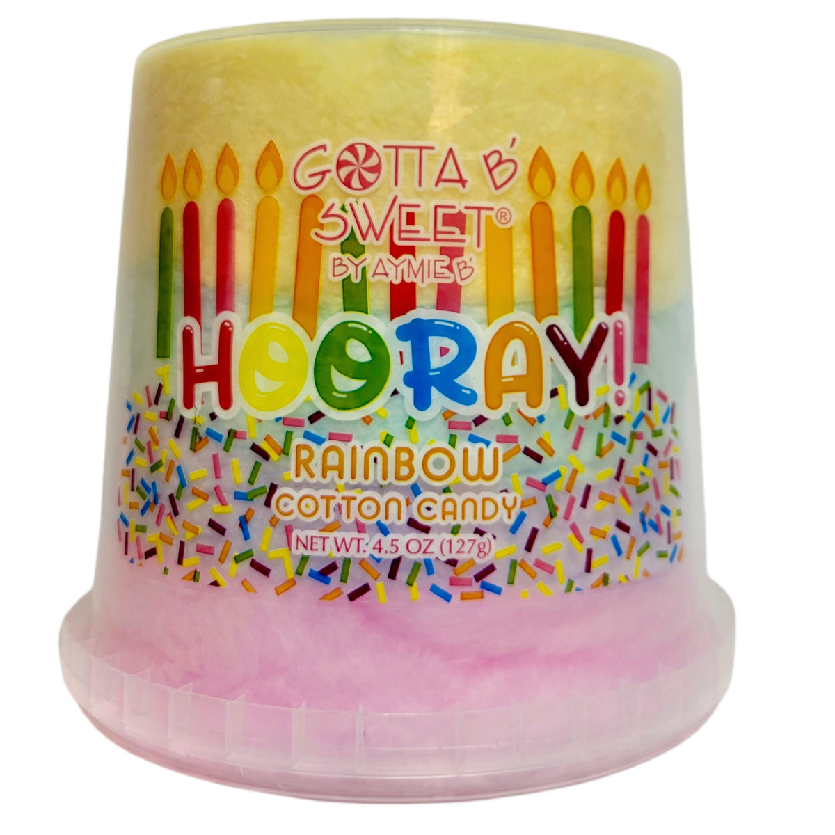 4.5oz Rainbow Cotton Candy Birthday Cake Bucket – Gotta B' Sweet
