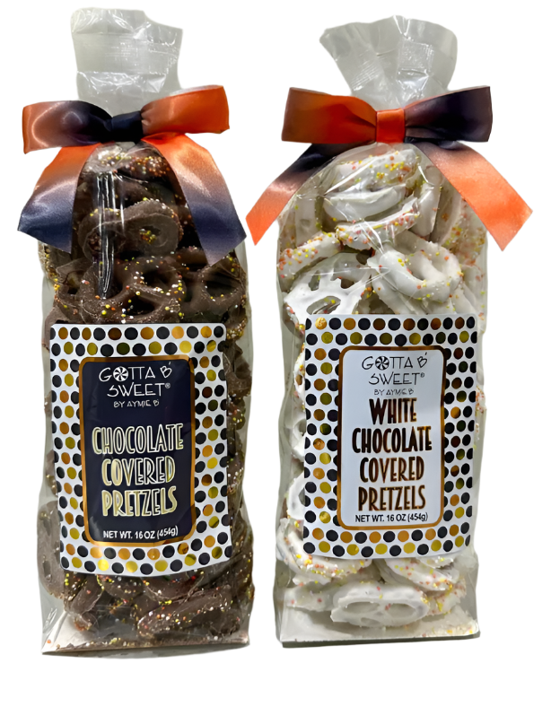 Halloween Chocolate Covered Pretzels – Gotta B' Sweet